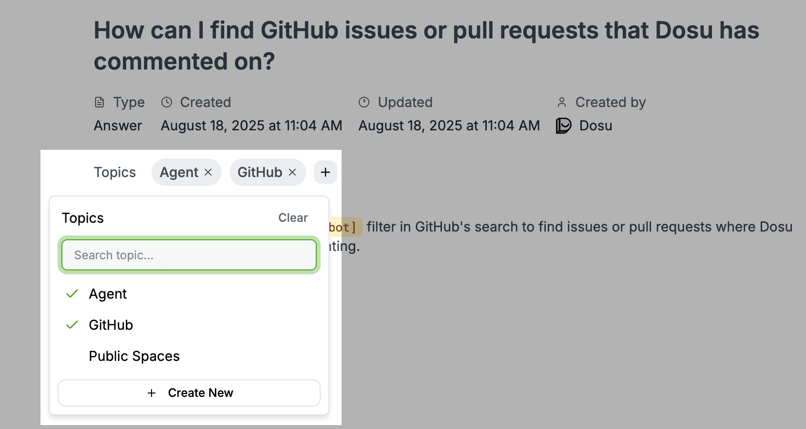 August Dosu Drop: Self-Documenting PRs