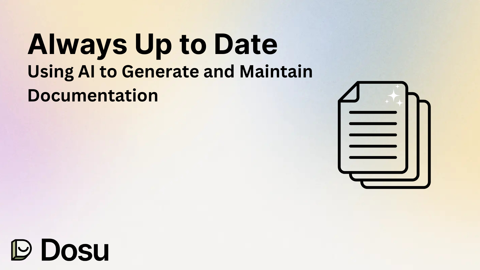 Always Up to Date: Using AI to Generate and Maintain Documentation